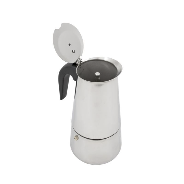 Espressor inox pentru aragaz - capacitate 9 cesti cafea