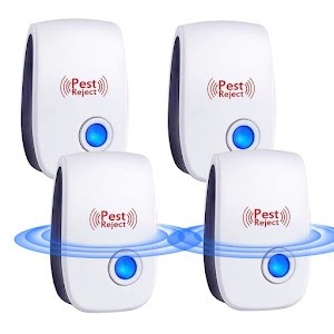 Set 4 x Dispozitiv antidaunatori Pest Reject Repeller Ultrasonic